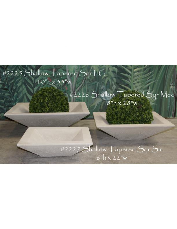 #2225 Shallow Tapered Square- Small, Medium, & Large – Absolute Home ...